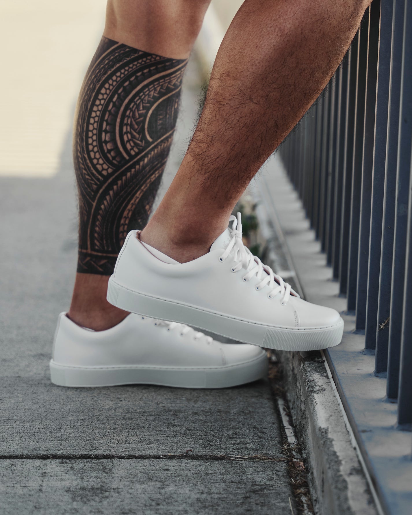 Overstone Derby Sneaker - All White Calf – Brick + Mortar Seattle